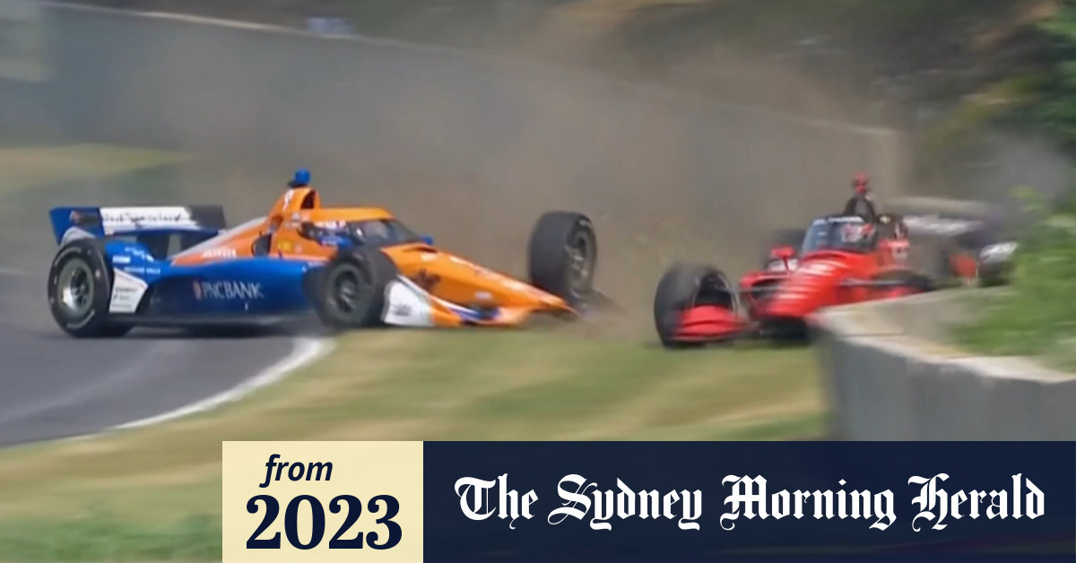 Video: Power shoves Dixon after enormous IndyCar crash